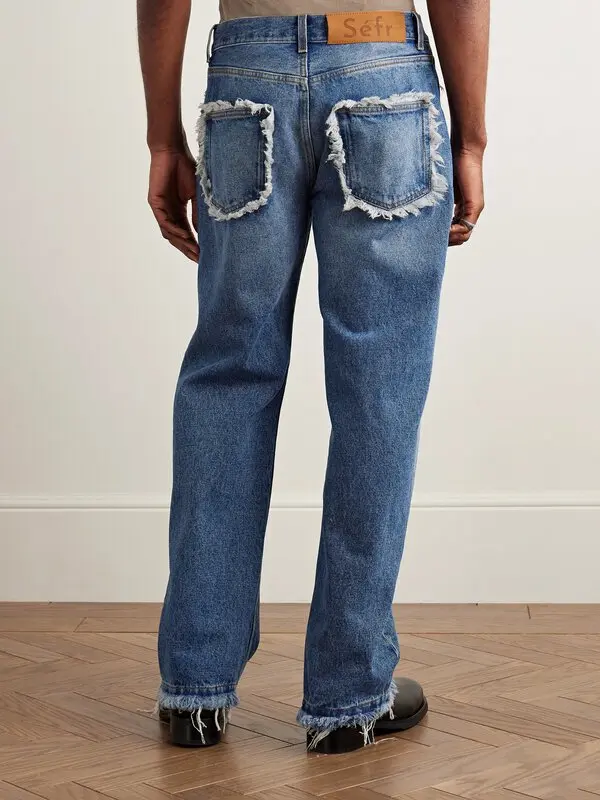 Séfr Straight-leg Distressed Jeans - Blue