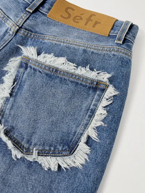 Séfr Straight-leg Distressed Jeans - Blue