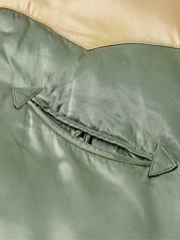 Visvim Panelled Padded Down Jacket - Green