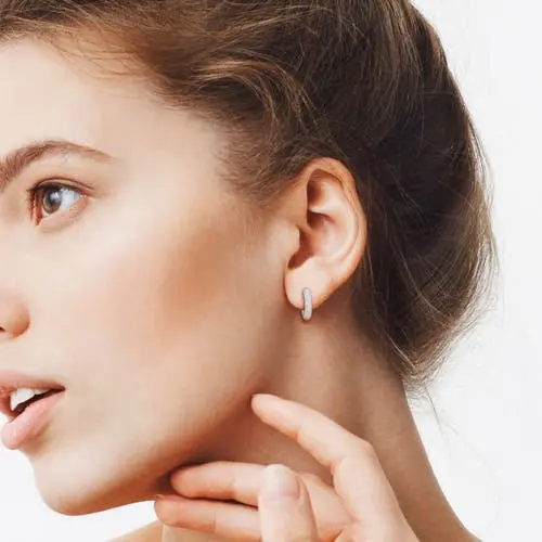 JULIANNA B. Moissanite Hoop Earrings