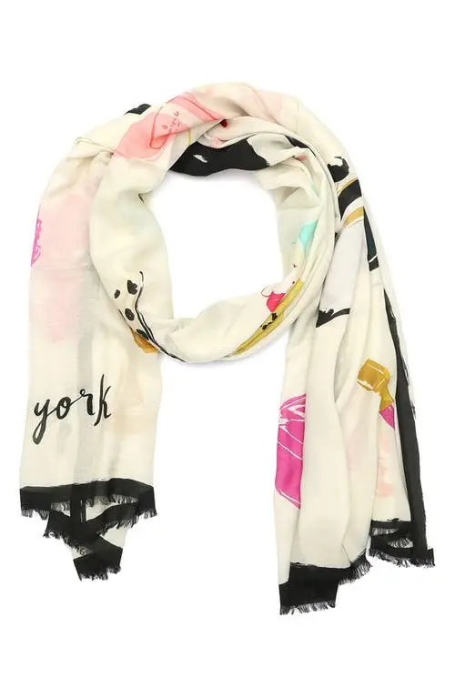 Kate Spade New York Things We Love Oblong Scarf - Cream