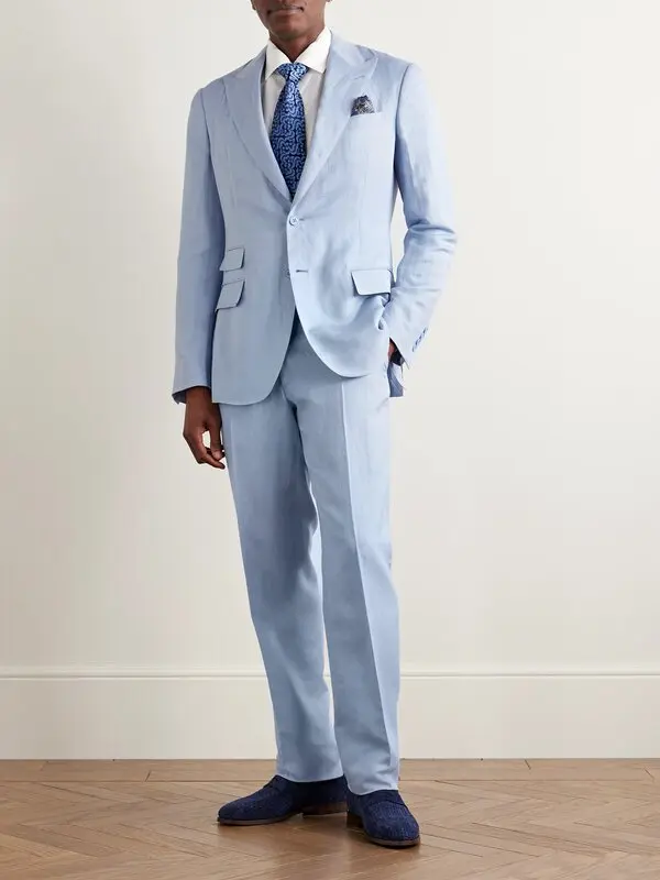 Ralph Lauren Purple Label Slim-fit Silk And Linen-blend Suit Jacket