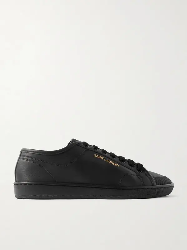 Saint Laurent Gym Low Logo-print Leather Sneakers - Black