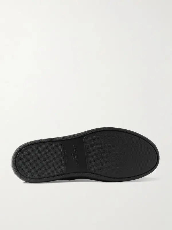Saint Laurent Gym Low Logo-print Leather Sneakers - Black
