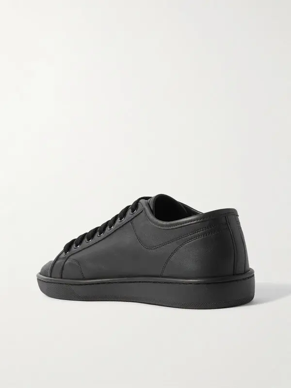 Saint Laurent Gym Low Logo-print Leather Sneakers - Black