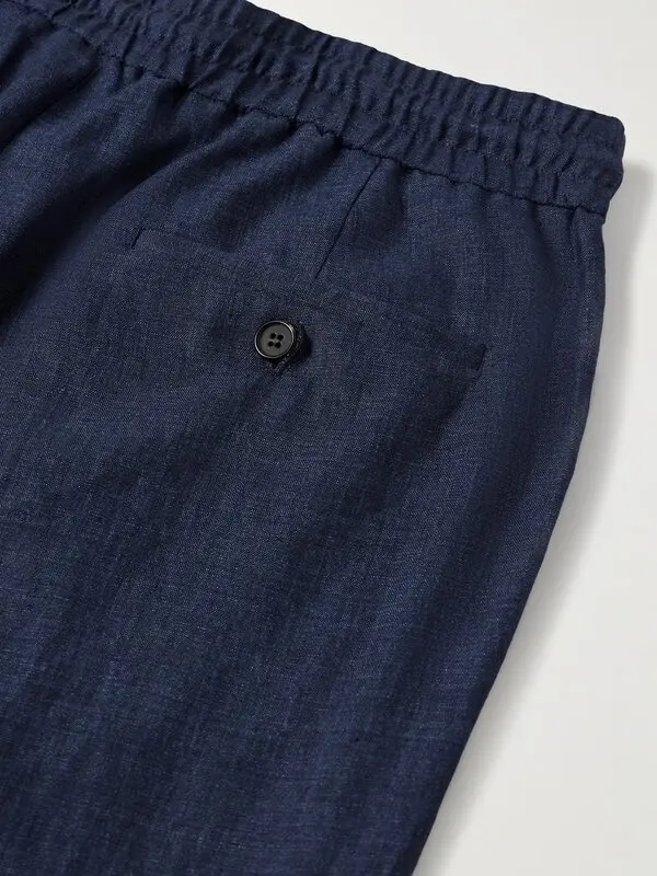 Paul Smith Tapered Linen Drawstring Trousers