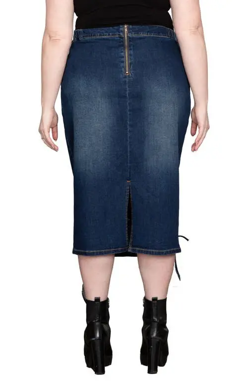 STANDARDS & PRACTICES High-waist Denim Pencil Skirt