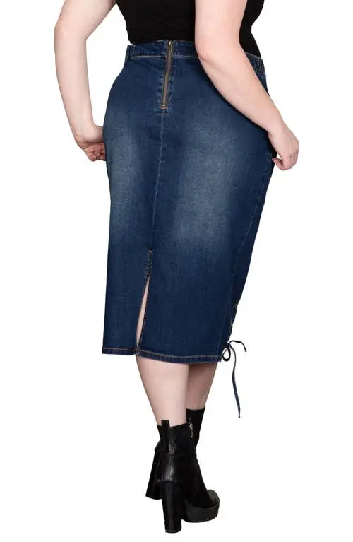 STANDARDS & PRACTICES High-waist Denim Pencil Skirt