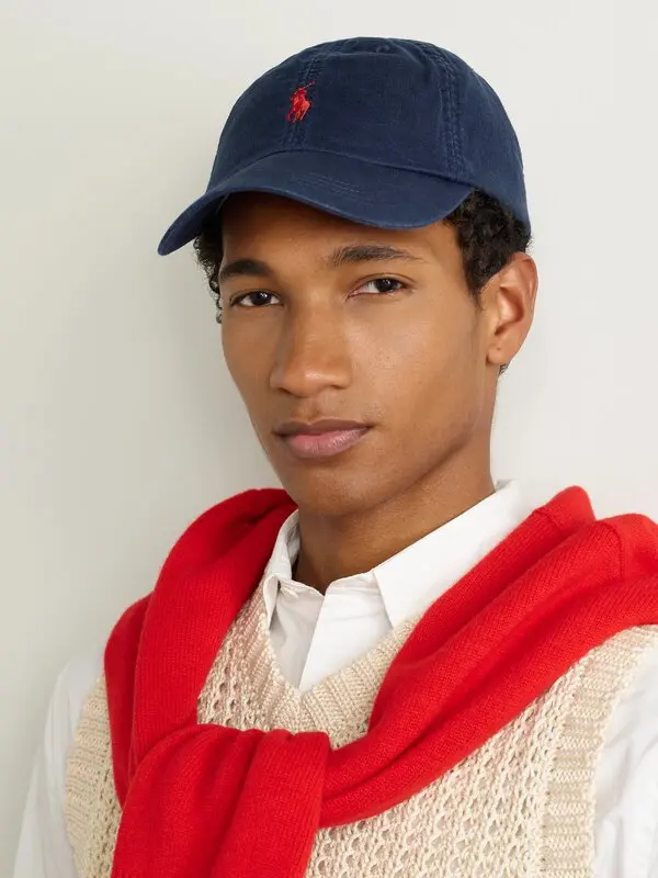 Ralph Lauren - Polo Ralph Lauren Leather-Trimmed Logo-Embroidered Linen Baseball Cap
