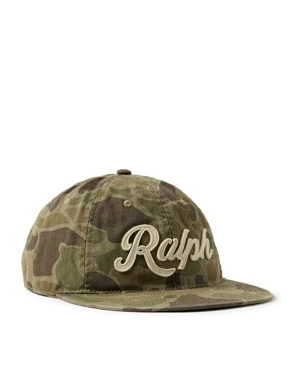 Ralph Lauren Logo-appliquéd Camouflage-print Baseball Cap - Green