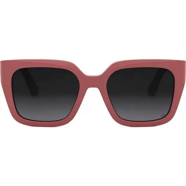 Dior 30montaigne S8u 54mm Square Sunglasses - Matte Pink /gradient Smoke