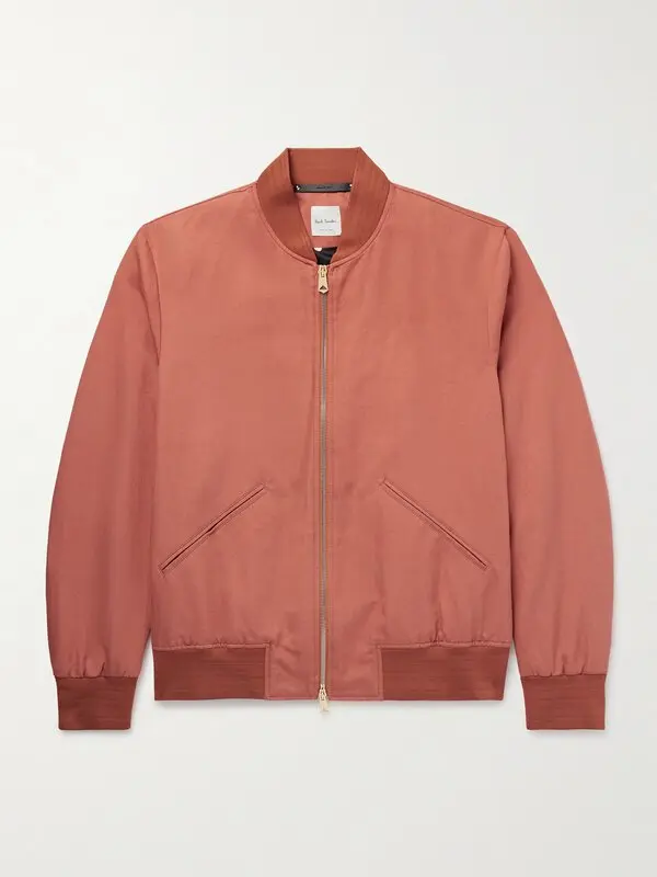 Paul Smith Linen, Cotton And Lyocell-blend Bomber Jacket