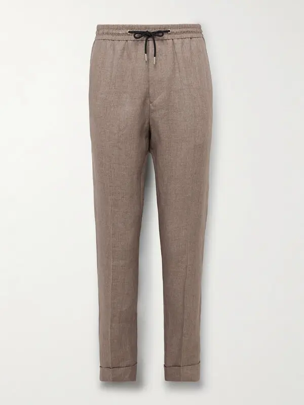 Paul Smith Tapered Linen Trousers