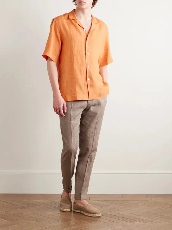 Paul Smith Tapered Linen Trousers