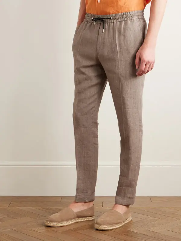 Paul Smith Tapered Linen Trousers