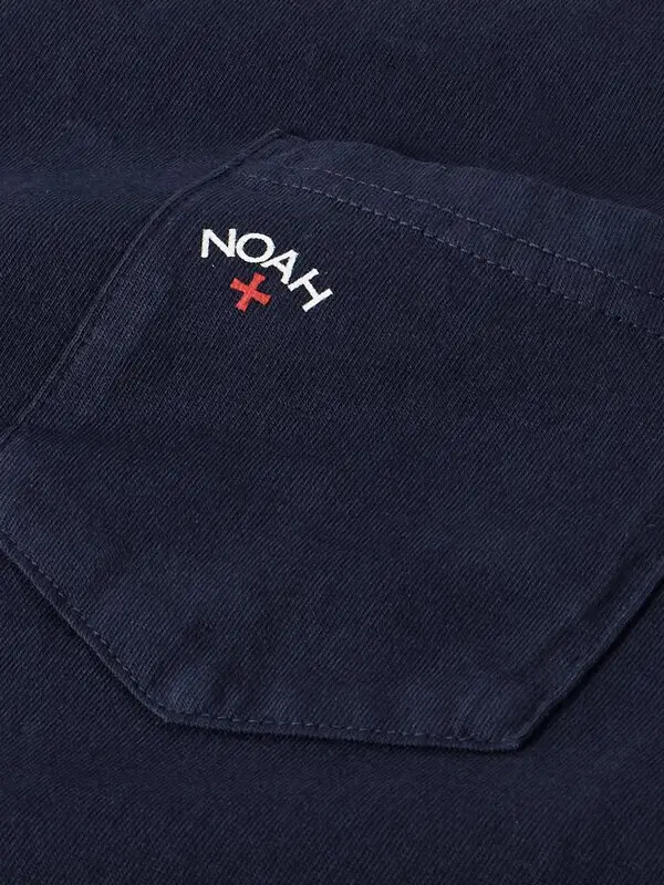 NOAH Core Logo-print Cotton-jersey T-shirt - Blue