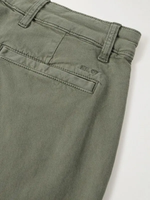 Nn07 Aden 1923 Straight-leg Organic Cotton-blend Twill Chinos - Green