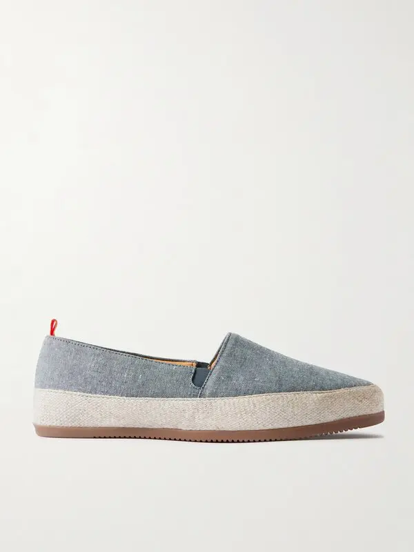 Mulo Linen Espadrilles - Blue