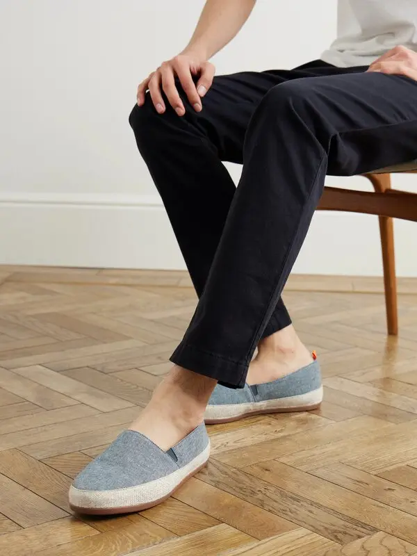 Mulo Linen Espadrilles - Blue