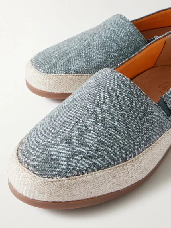 Mulo Linen Espadrilles - Blue