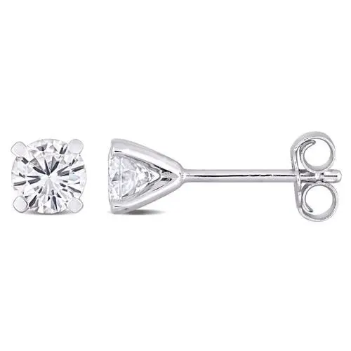 JULIANNA B. Moissanite Solitaire Stud Earrings - Sterling Silver