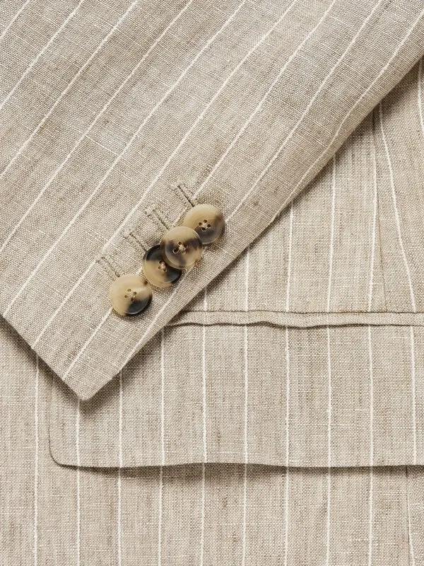 Mr P. Striped Linen Suit Jacket
