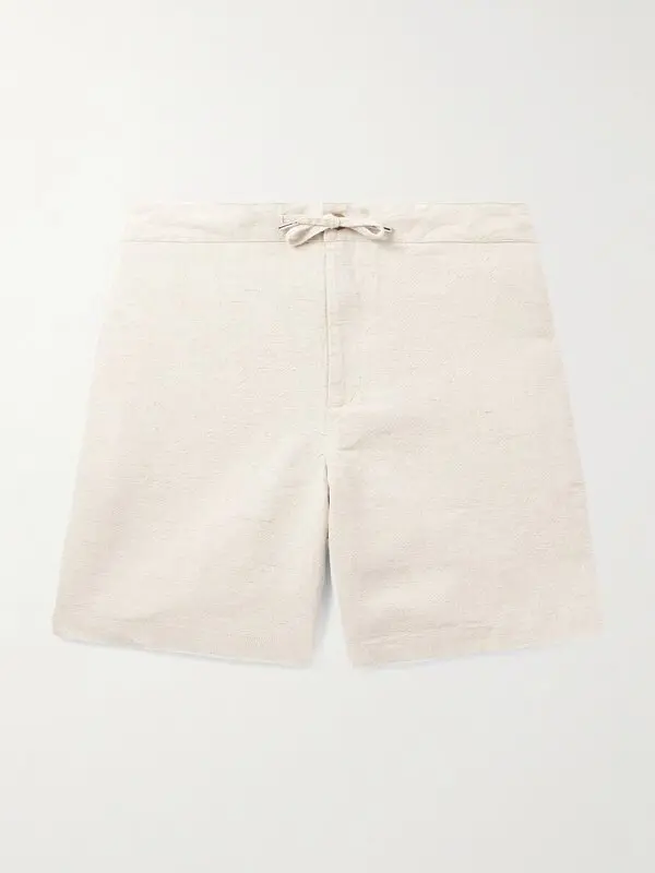 Mr P. Straight-leg Linen And Cotton-blend Shorts