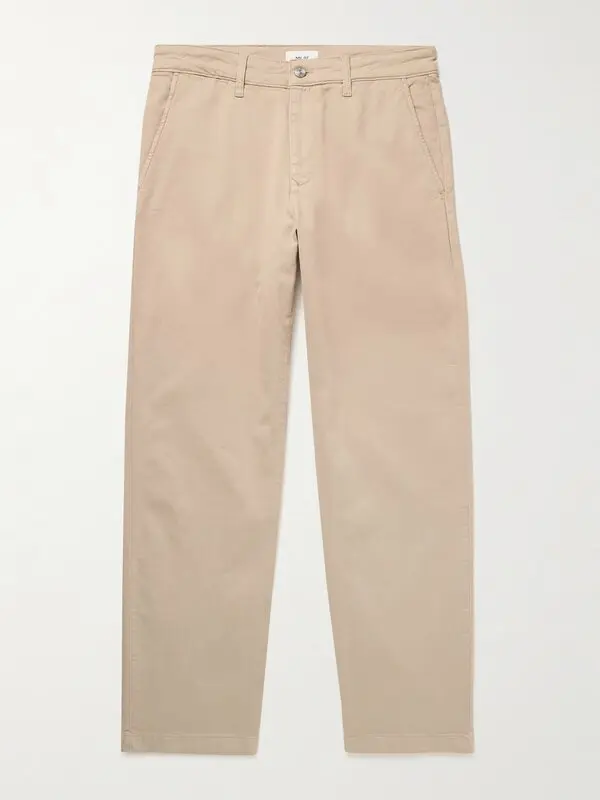 Nn07 Aden 1923 Straight-leg Organic Cotton-blend Twill Chinos - Neutrals