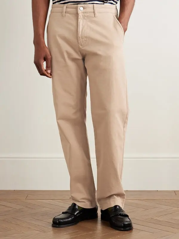 Nn07 Aden 1923 Straight-leg Organic Cotton-blend Twill Chinos - Neutrals
