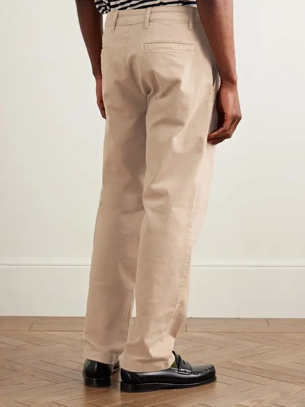 Nn07 Aden 1923 Straight-leg Organic Cotton-blend Twill Chinos - Neutrals