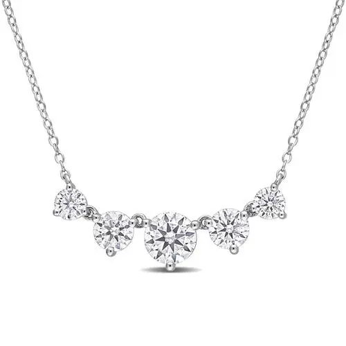 JULIANNA B. Moissanite 5-stone Necklace - Sterling Silver