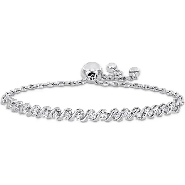 JULIANNA B. Moissanite S-link Bolo Bracelet - Sterling Silver