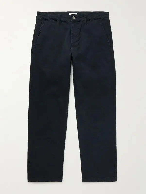 Nn07 Aden 1923 Straight-leg Organic Cotton-blend Twill Chinos - Blue
