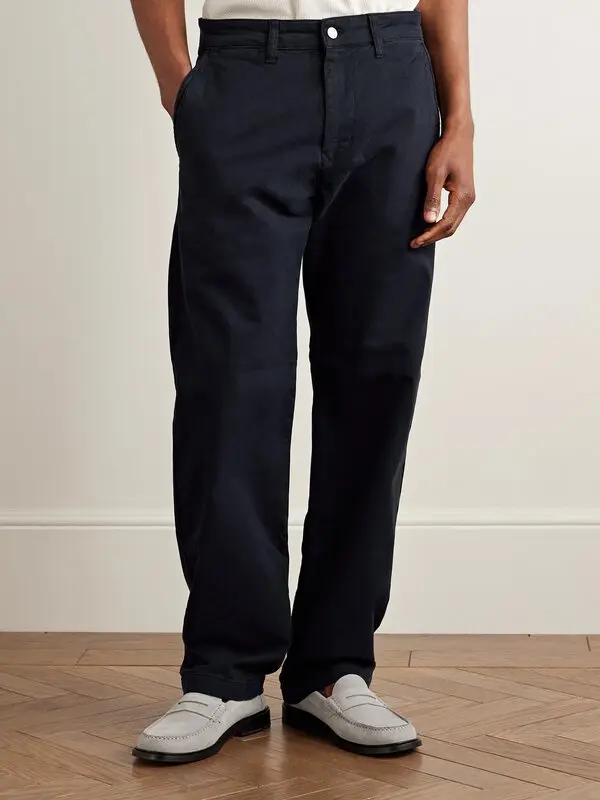 Nn07 Aden 1923 Straight-leg Organic Cotton-blend Twill Chinos - Blue