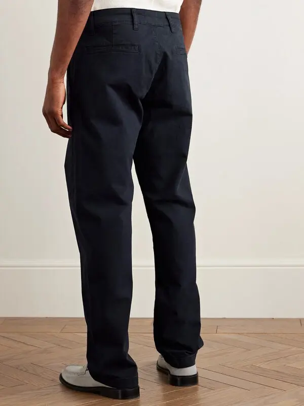 Nn07 Aden 1923 Straight-leg Organic Cotton-blend Twill Chinos - Blue