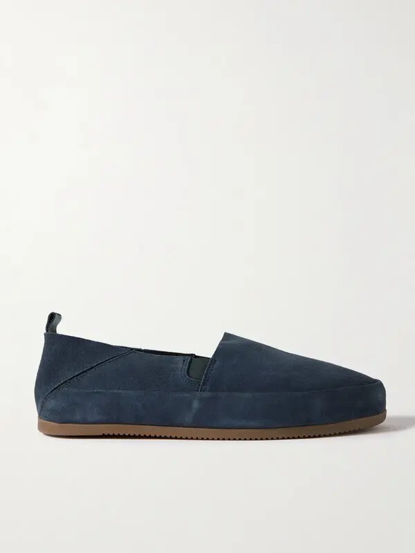Mulo Collapsible-heel Suede Loafers