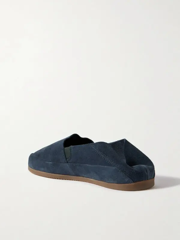 Mulo Collapsible-heel Suede Loafers