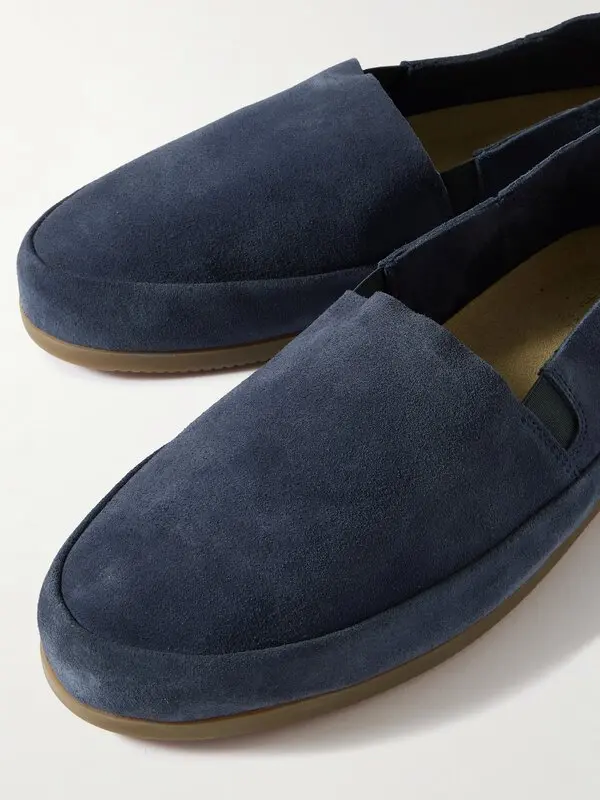 Mulo Collapsible-heel Suede Loafers