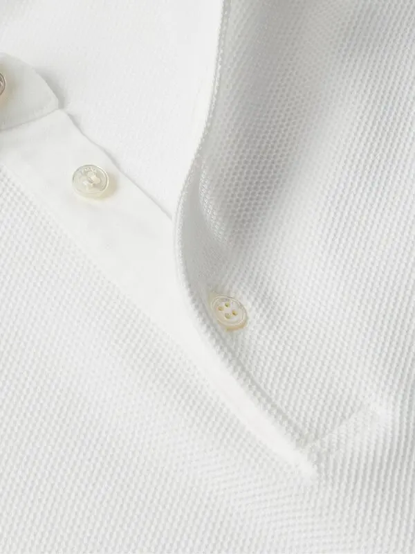 Loro Piana Cotton-piqué Polo Shirt - White