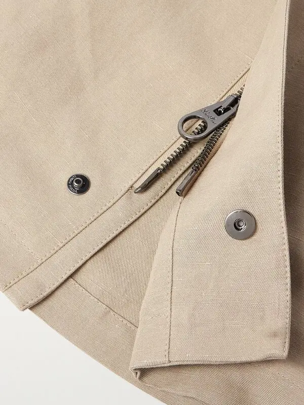 Loro Piana Linen And Silk-blend Field Jacket - Neutrals