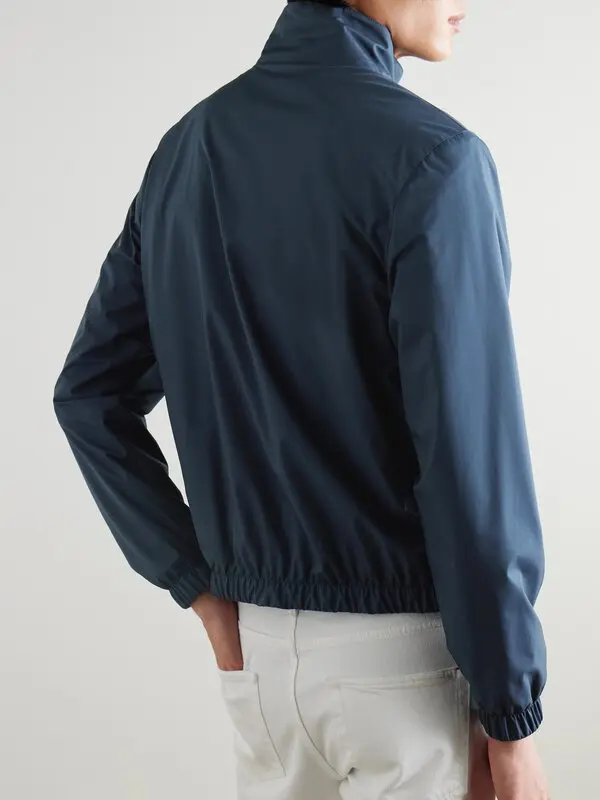 Loro Piana Reversible Storm System® Jersey And Twill Bomber Jacket - Blue