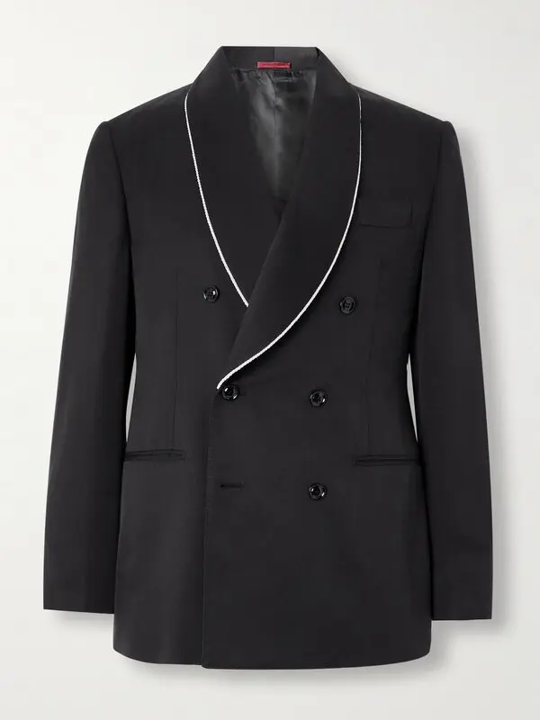 Brunello Cucinelli Double-breasted Shawl-lapel Silk-twill Tuxedo Jacket