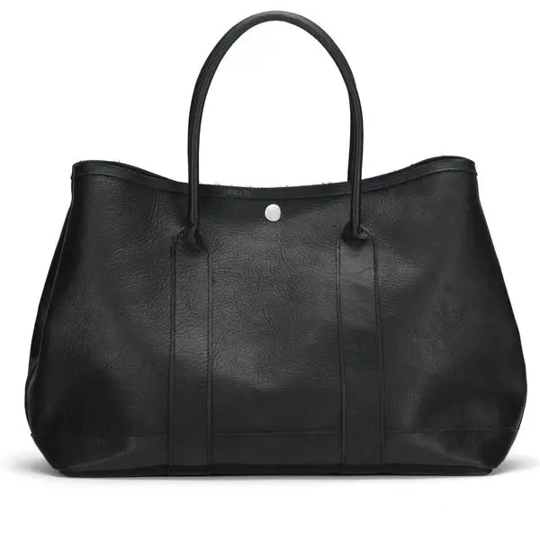 EZRA ARTHUR Audrey Soft Steer Leather Tote Bag - Black