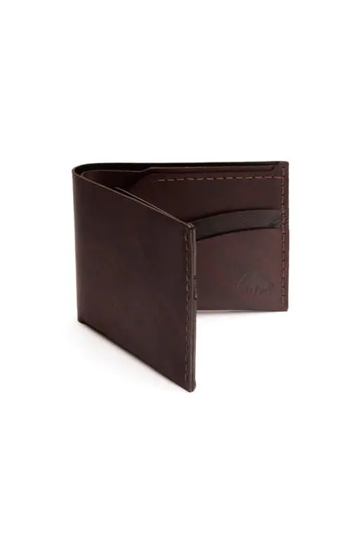 EZRA ARTHUR No. 6 Classic Bifold Wallet - Malbec