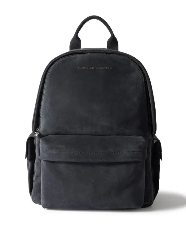 Brunello Cucinelli Suede Backpack - Blue