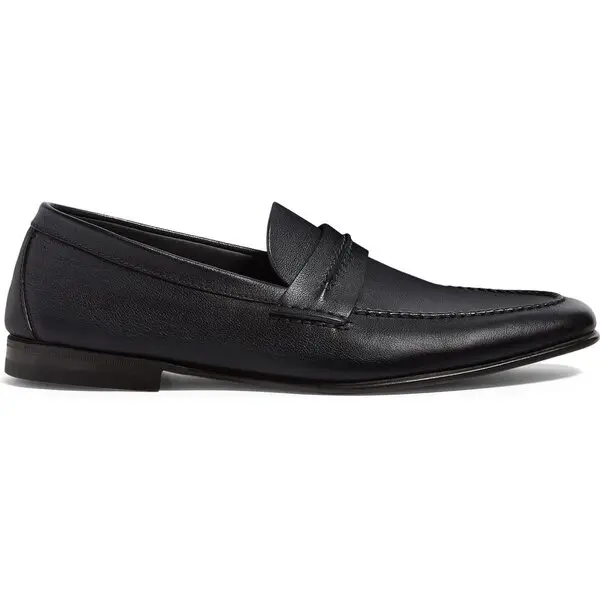 Zegna Natural Grain Leather Loafer