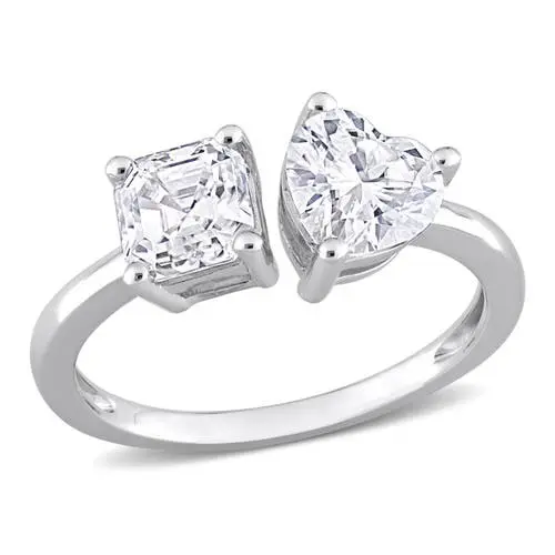JULIANNA B. Moissanite 2-stone Ring - Sterling Silver