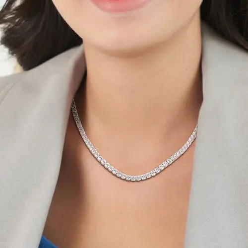 JULIANNA B. Moissanite Tennis Necklace - Sterling Silver