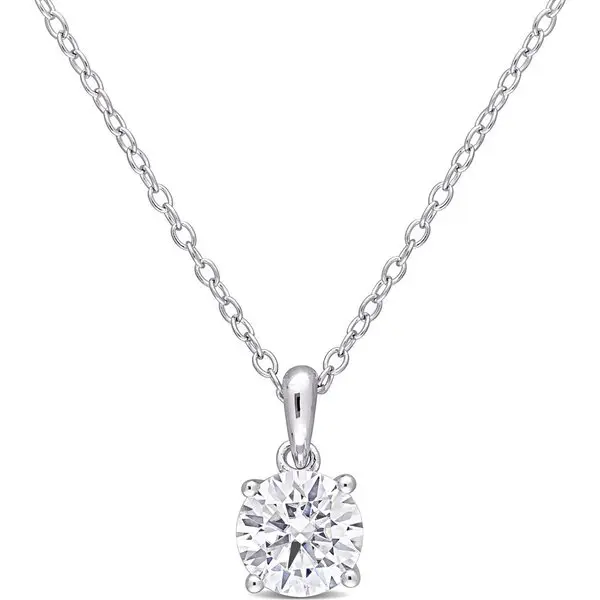 JULIANNA B. 1ct Dew Moissanite Solitaire Necklace - Sterling Silver