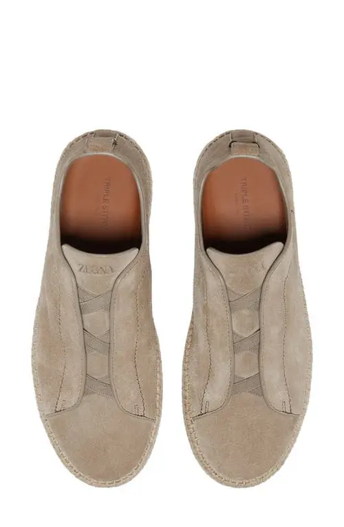 Zegna Triple Stitch™ Espadrille Slip-on Sneaker - Beige